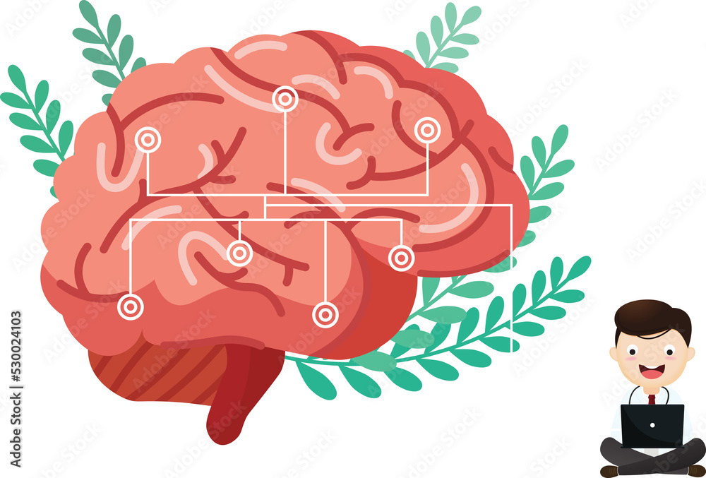 Hemorrhagic brain stroke concept. Apoplexy, cerebral hemorrhage ...