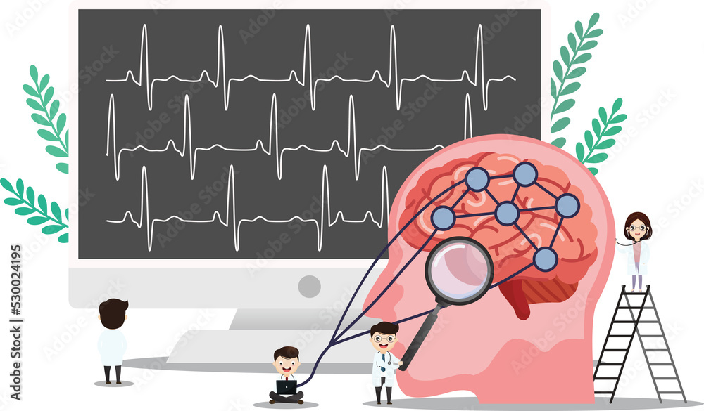 Hemorrhagic brain stroke concept. Apoplexy, cerebral hemorrhage ...