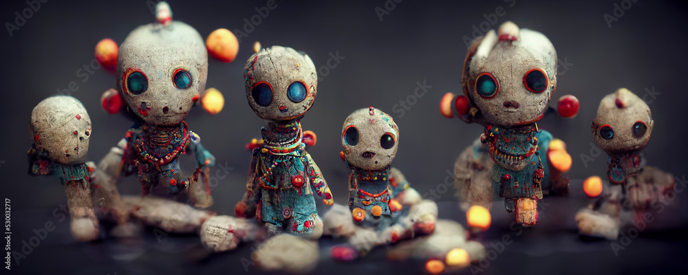 voodoo dolls for halloween celebration party, background. Stock ...