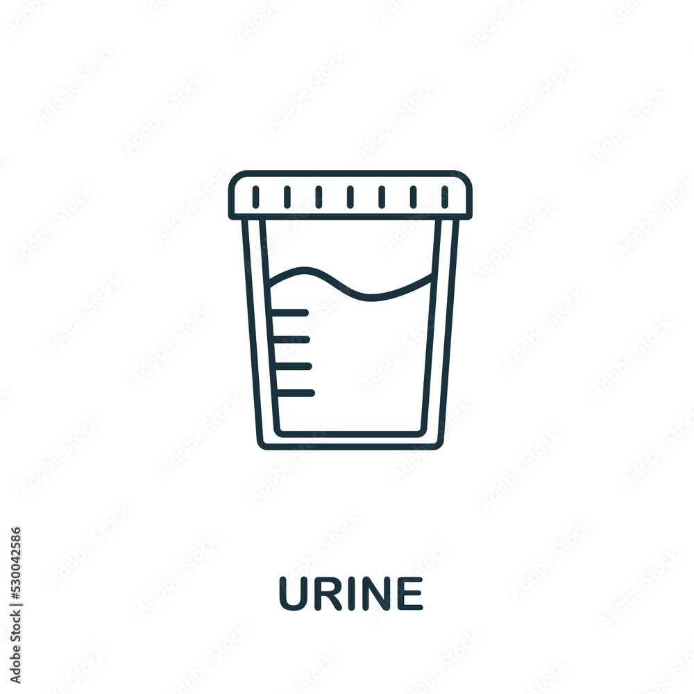 Urine icon. Simple element from medical services collection. Filled ...