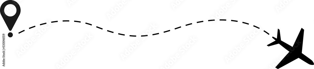 Plane with track icon Stock Illustration | Adobe Stock