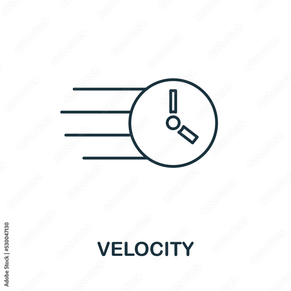 Velocity icon. Simple element from agile method collection. Filled ...