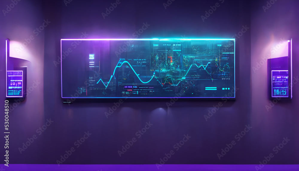 Abstract data charts. Statistic graphs, technology chart and marketing ...