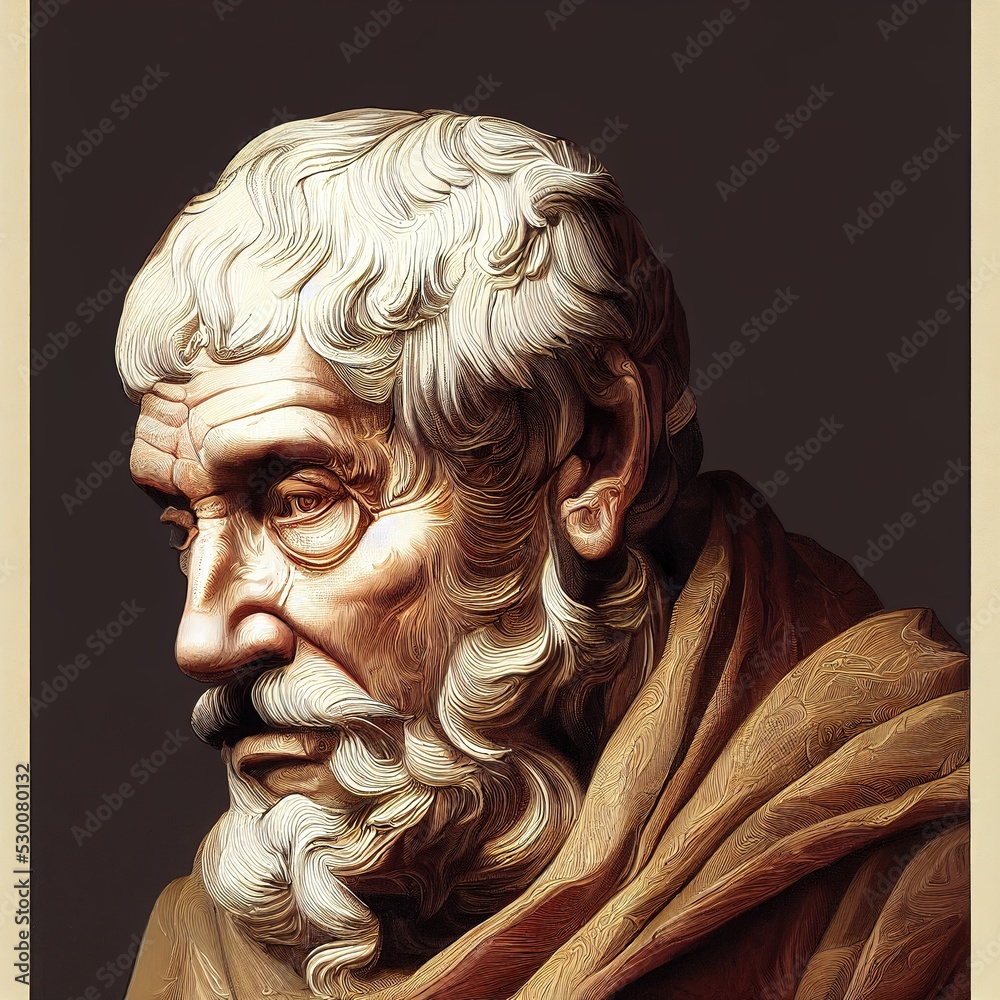 Lucius Annaeus Seneca the Younger, Roman philosoper, working in his ...