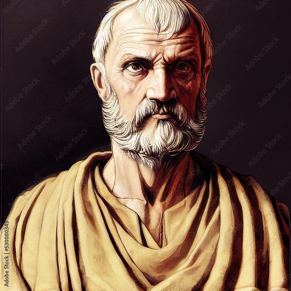 Lucius Annaeus Seneca the Younger, Roman philosoper, working in his ...