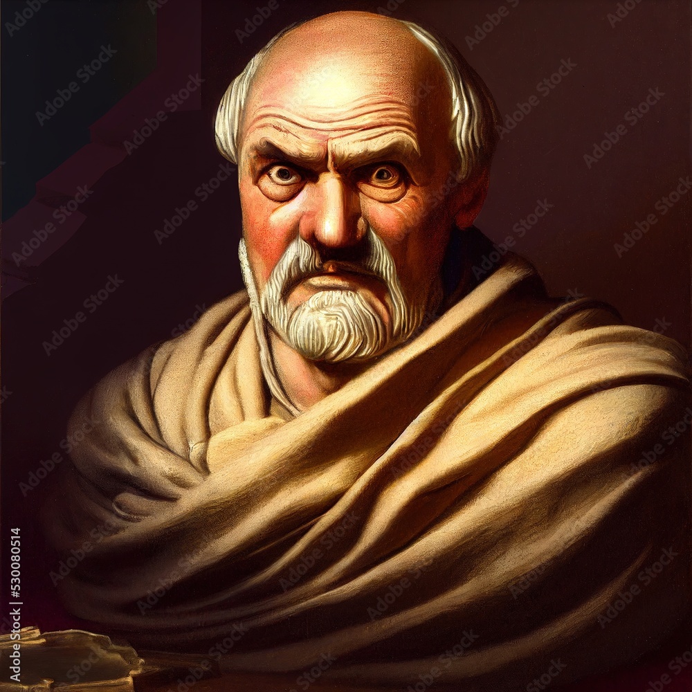 Lucius Annaeus Seneca the Younger, Roman philosoper, working in his ...