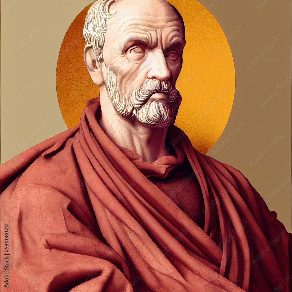 Lucius Annaeus Seneca the Younger, Roman philosoper, working in his ...