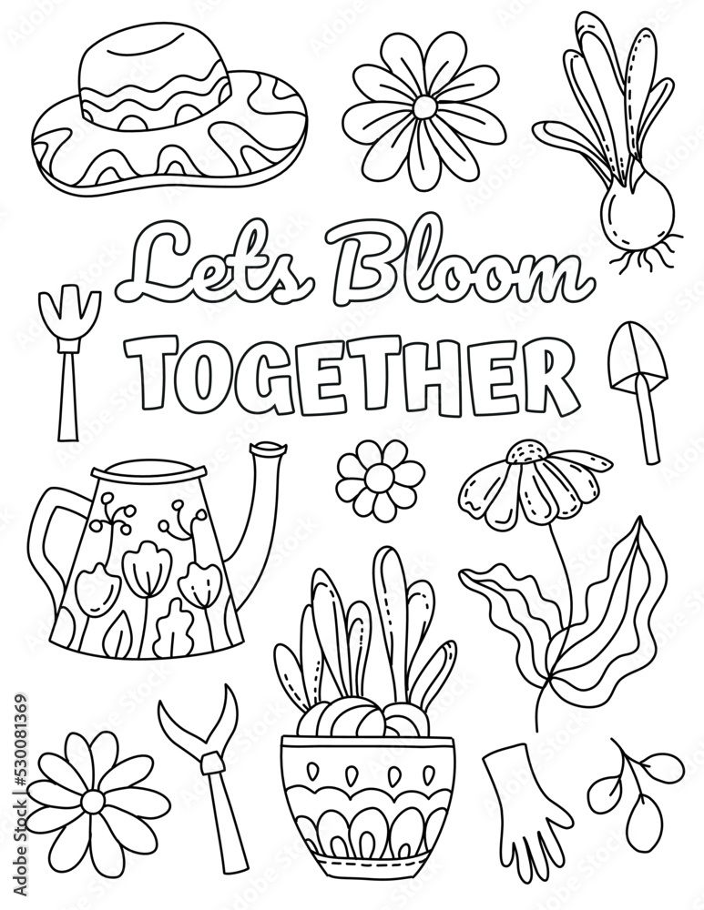 Positive, Inspirational Hand drawn coloring pages for kids and adults ...