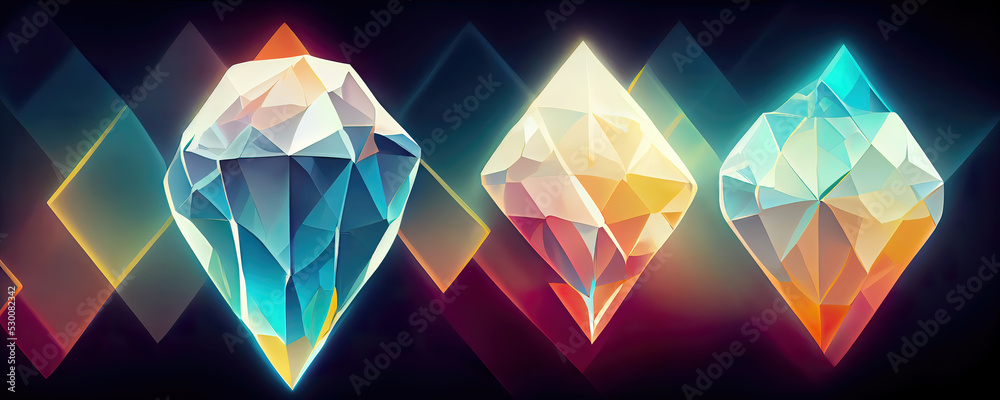 Abstract diamond crystals as wallpaper background design Stock ...