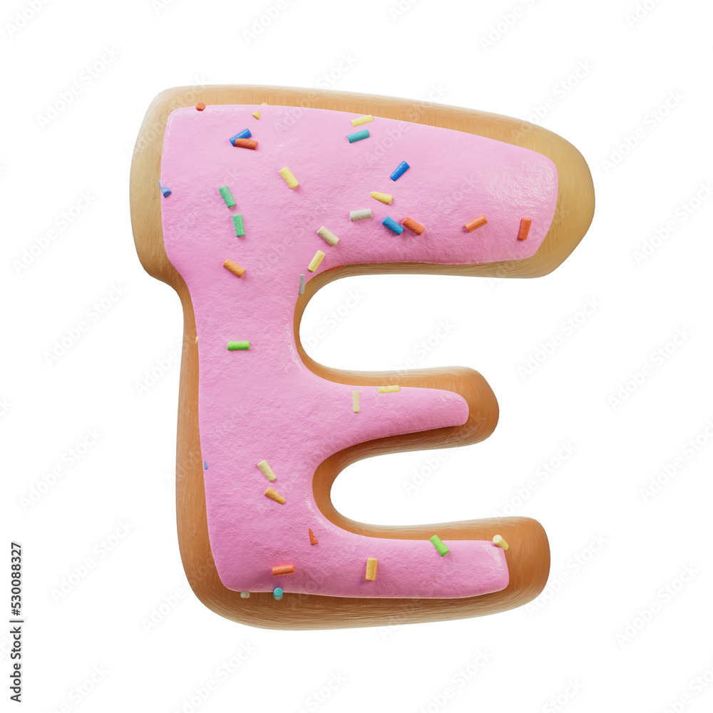 Transparent Backgrounds Mock-up.3D illustration of Rose Glazed Donut ...