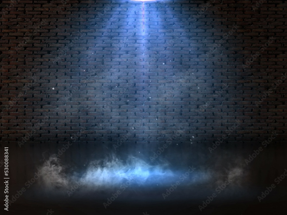 Blue background with rays, blue light room, 3d render Stock ...