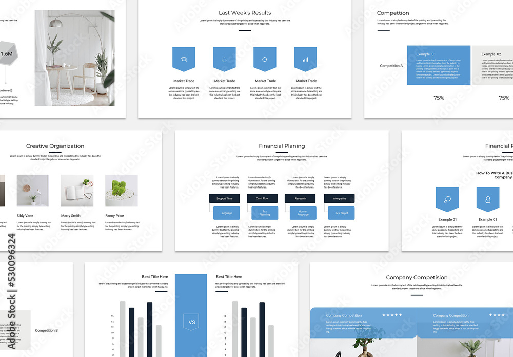 Simple Presentation Layout Stock Template | Adobe Stock