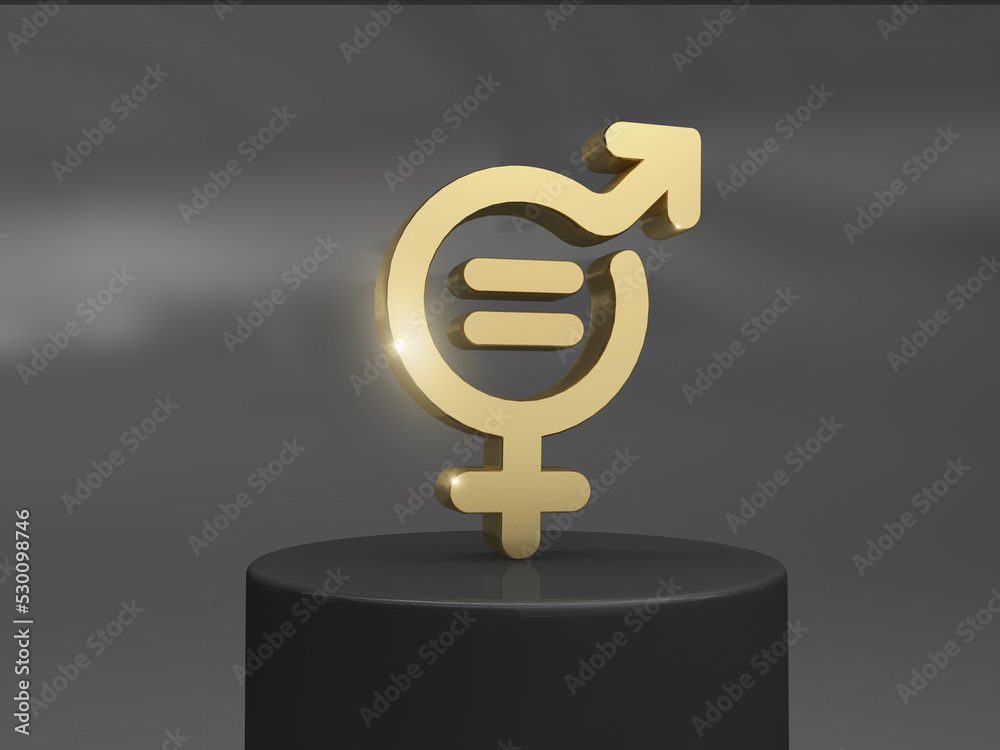 A male and female sign together equally. Gender Equality Icon ...
