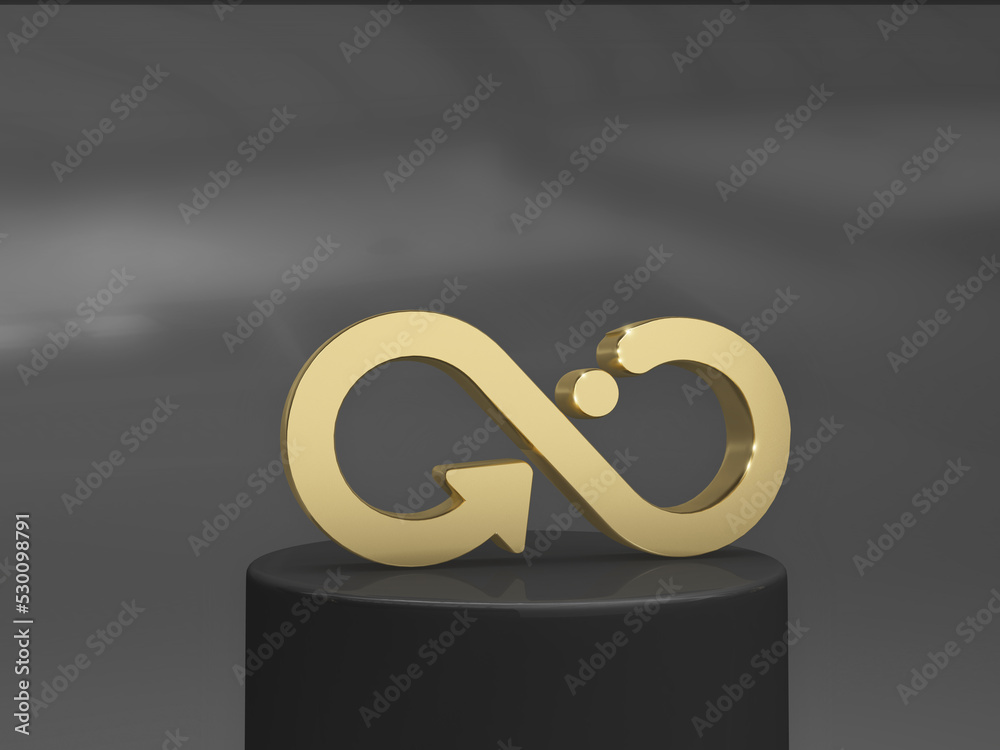 Dynamic infinity loop icon. Responsible Consumption and Production. The ...
