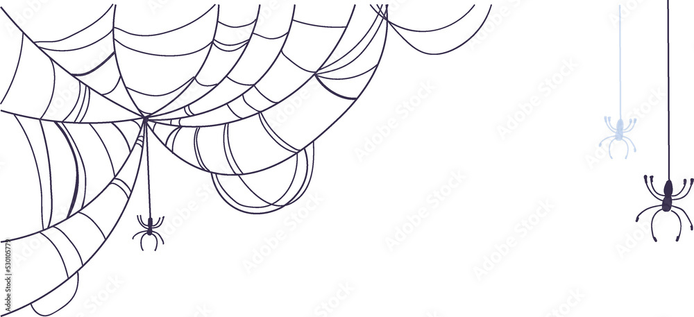 Cobweb. cobweb halloween spooky background frame vector. cobweb png ...
