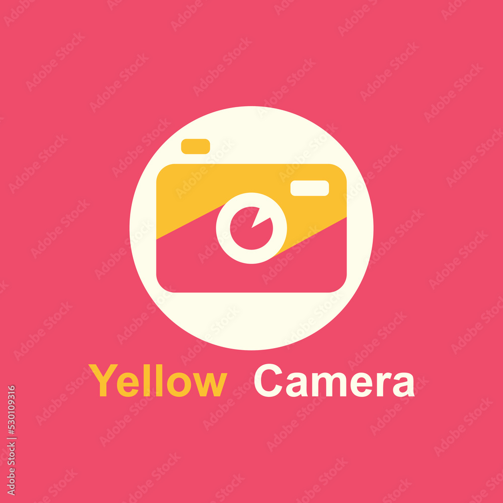 camera logo design with a name that matches the shape and color Stock ...