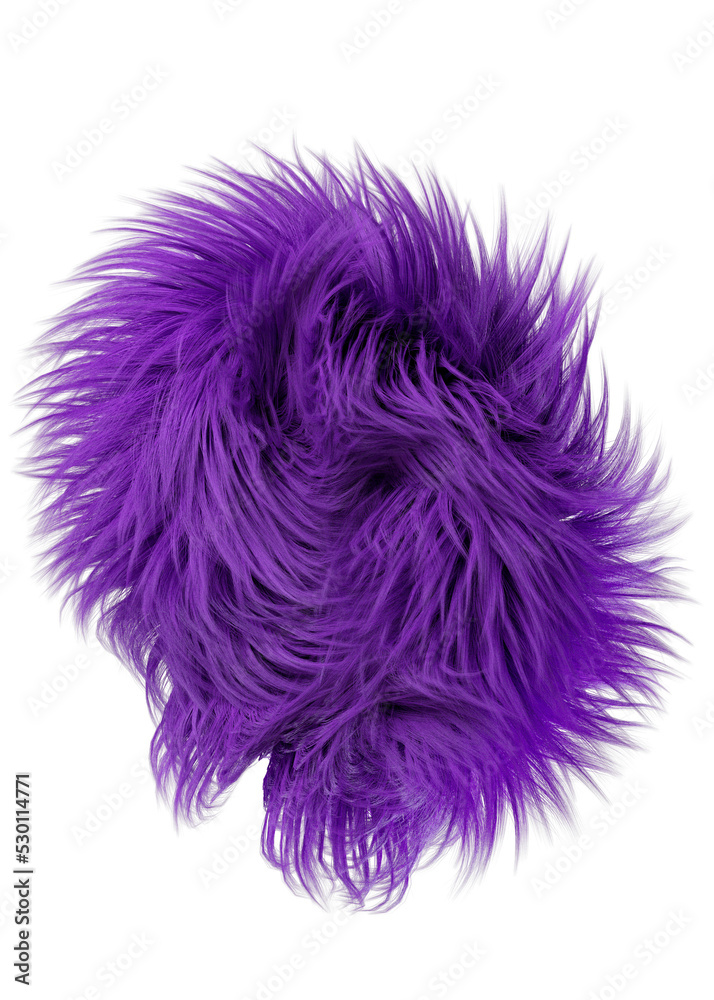 3d rendering fluffy purple abstract png shape isolated on transparent ...
