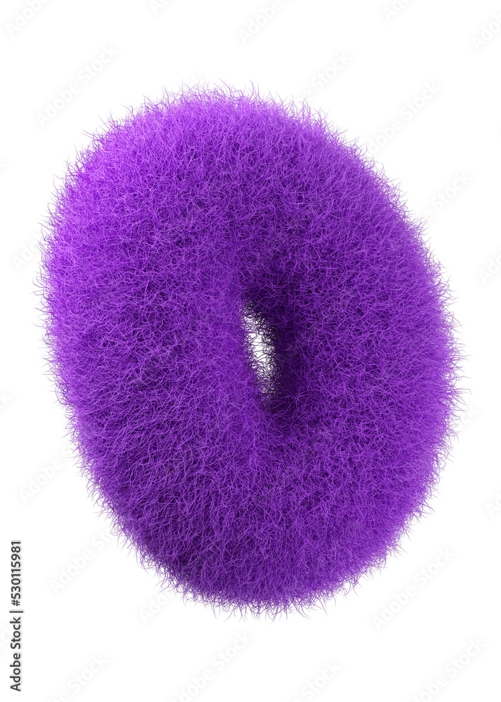 3d rendering fluffy purple abstract png shape isolated on transparent ...