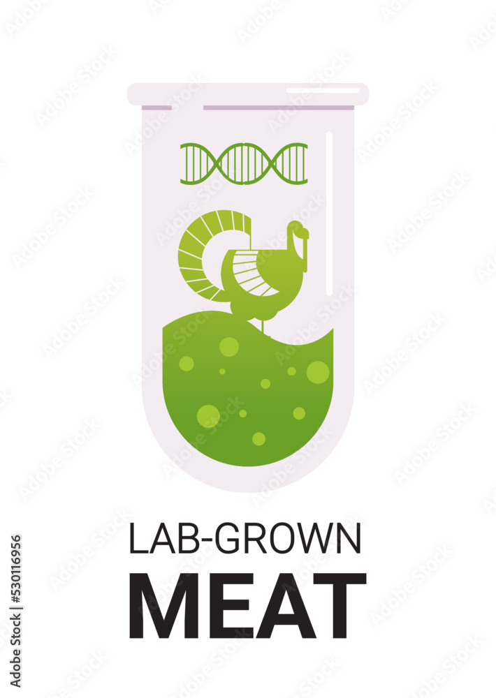 cultured meat in test tube made from turkey animal cells artificial lab ...