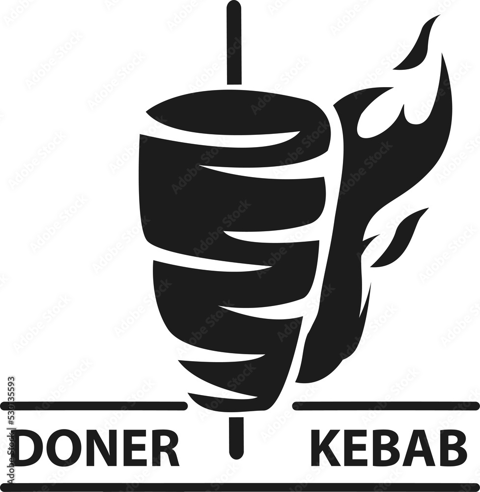 Doner kebab logo for restaurants and markets. Suitable for websites ...