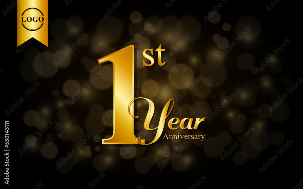 1st anniversary template design. for booklet, leaflet, magazine ...