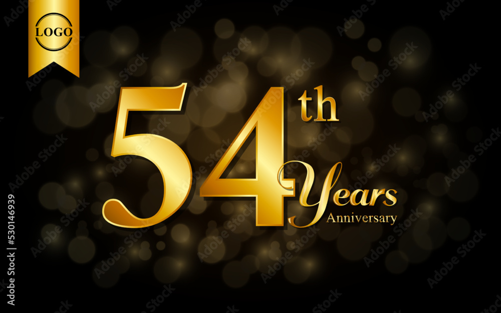 54th anniversary template design. for booklet, leaflet, magazine ...