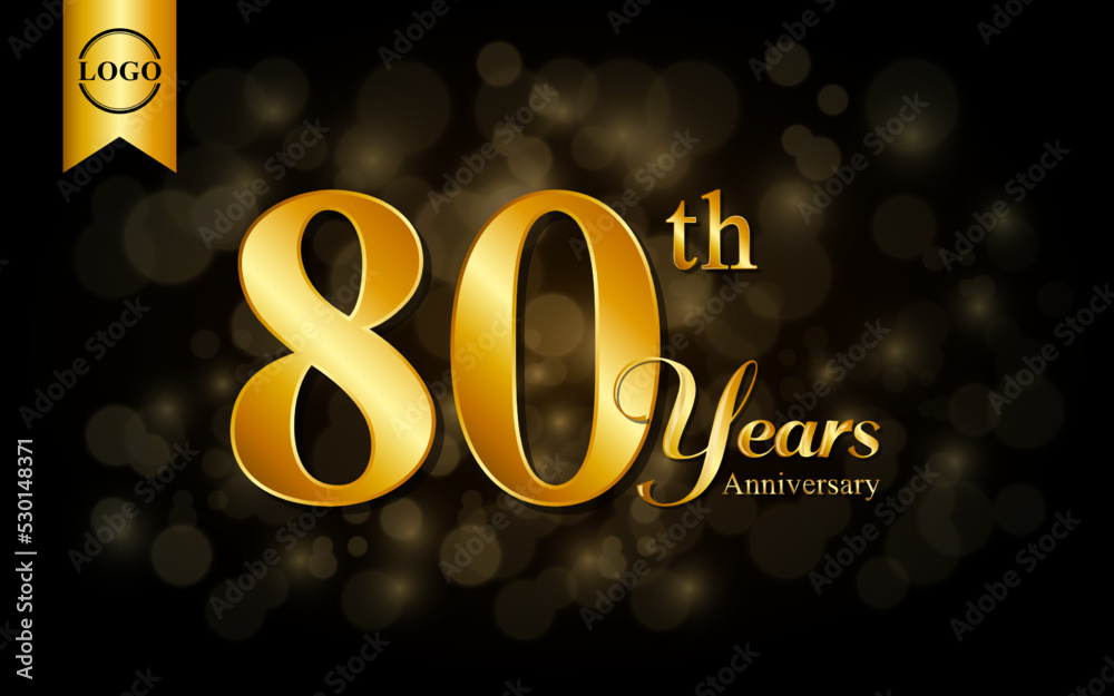 80th anniversary template design. for booklet, leaflet, magazine ...