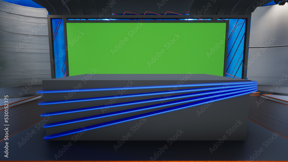 Virtual Studio 2267_News Studio, Backdrop For TV Shows .TV On Wall.3D ...
