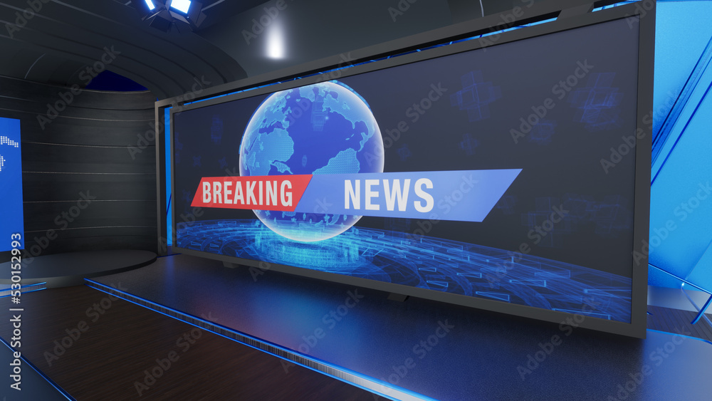 Virtual Studio 2267_News Studio, Backdrop For TV Shows .TV On Wall.3D ...