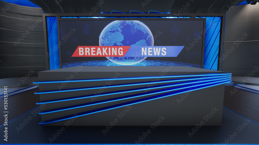 Virtual Studio 2267_News Studio, Backdrop For TV Shows .TV On Wall.3D ...