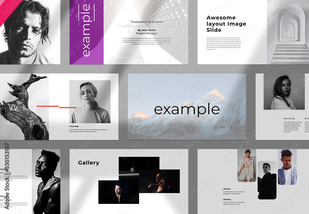 Example Minimal Presentation Stock Template | Adobe Stock