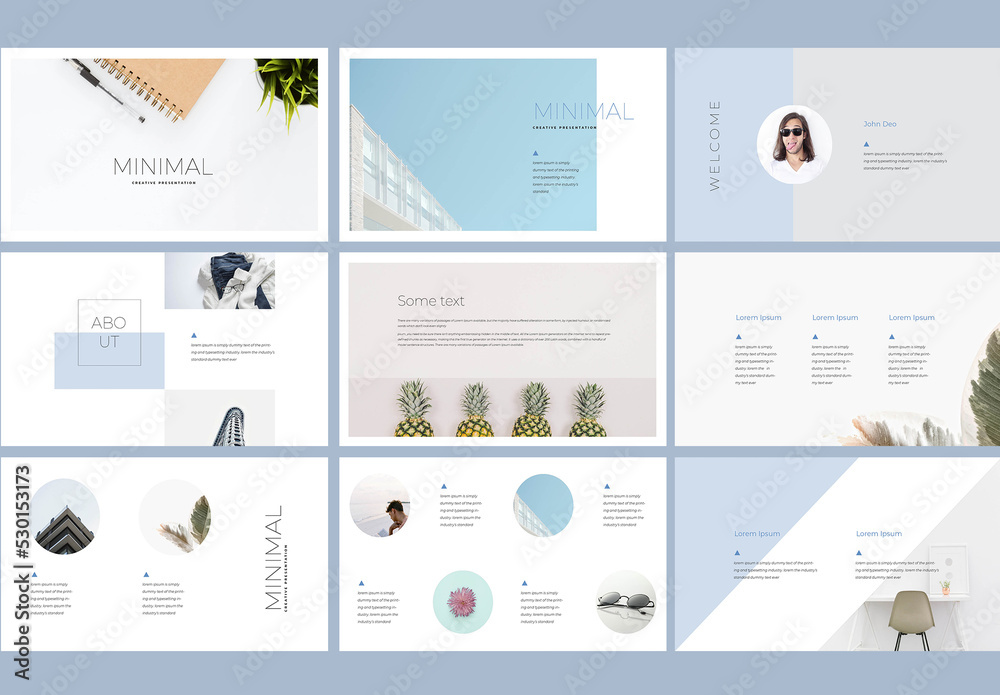 Minimal Presentation Layout. Stock Template | Adobe Stock