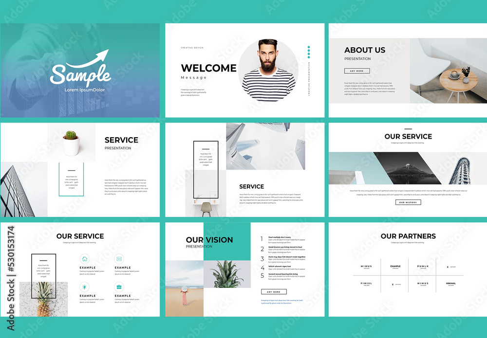 Sample Presentation Layout Stock Template | Adobe Stock