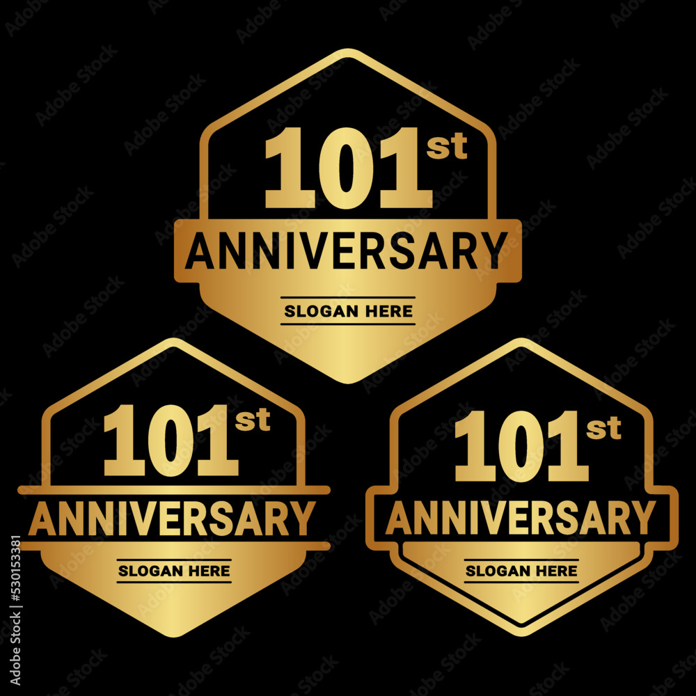 Vecteur Stock 101 years anniversary celebration logotype. 101st ...