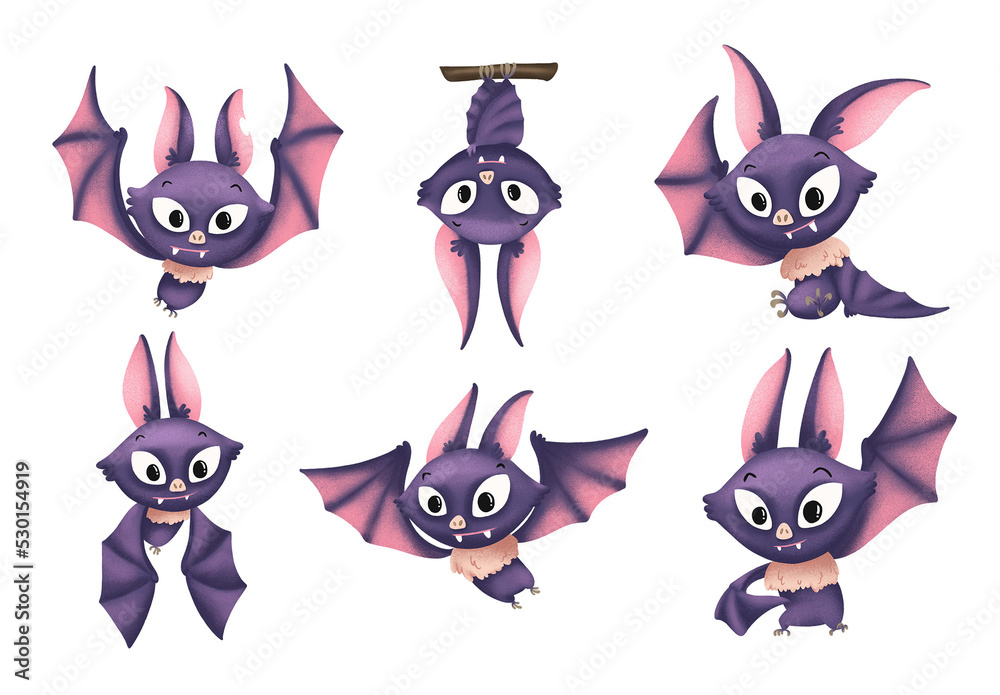 Cute Halloween Bats Clipart