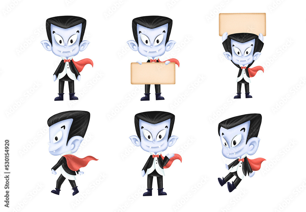 Dracula Vampire Halloween Clipart Stock Template | Adobe Stock