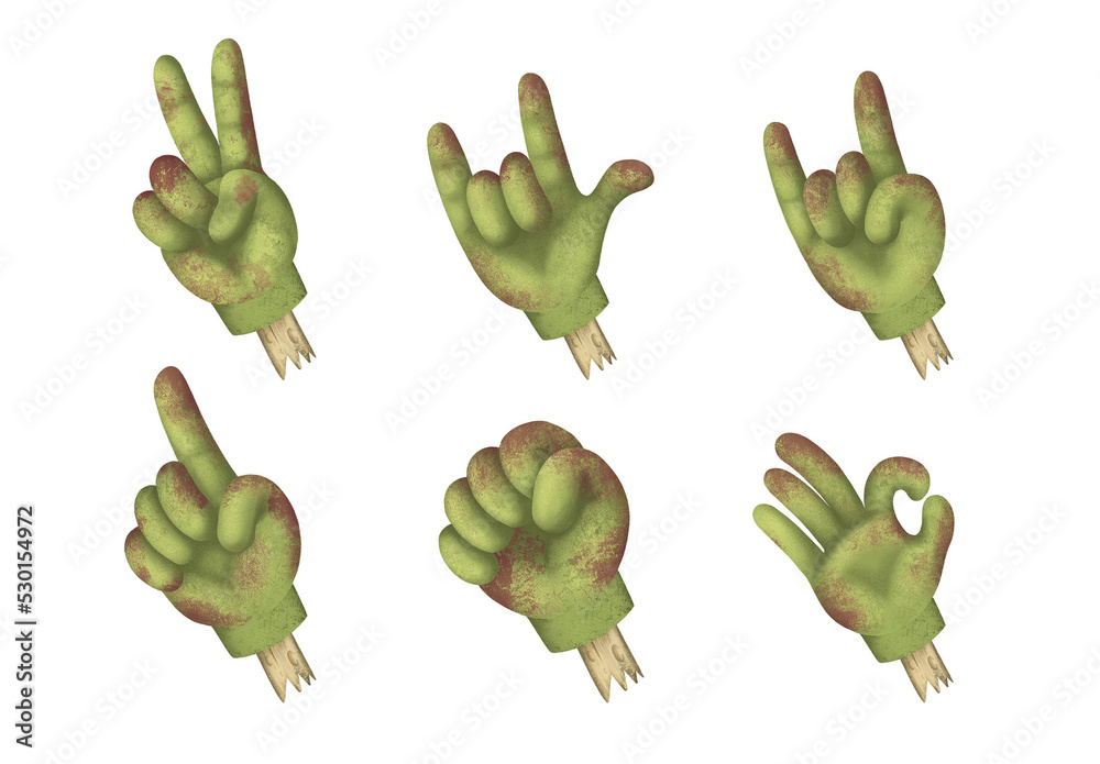 Zombie Hands Halloween Clipart Stock Template | Adobe Stock