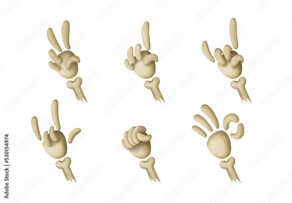 Skeleton Hands Halloween Clipart Stock Template | Adobe Stock