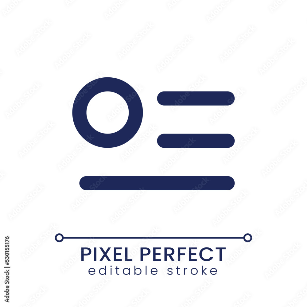 Menu notification pixel perfect linear ui icon. Messenger. Software settings update. GUI, UX ...