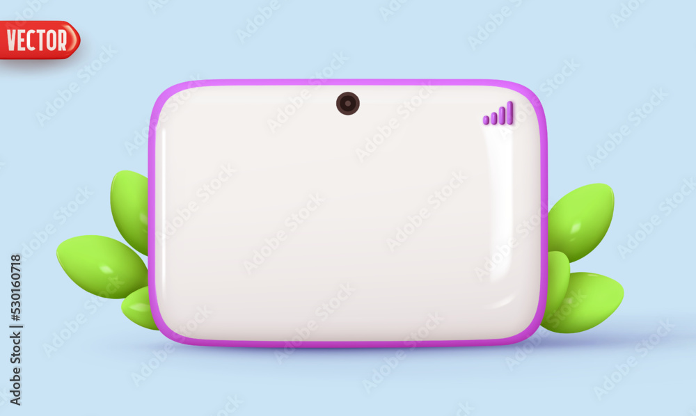 Desktop Tablet blank screen monitor template. Modern computer monitor ...