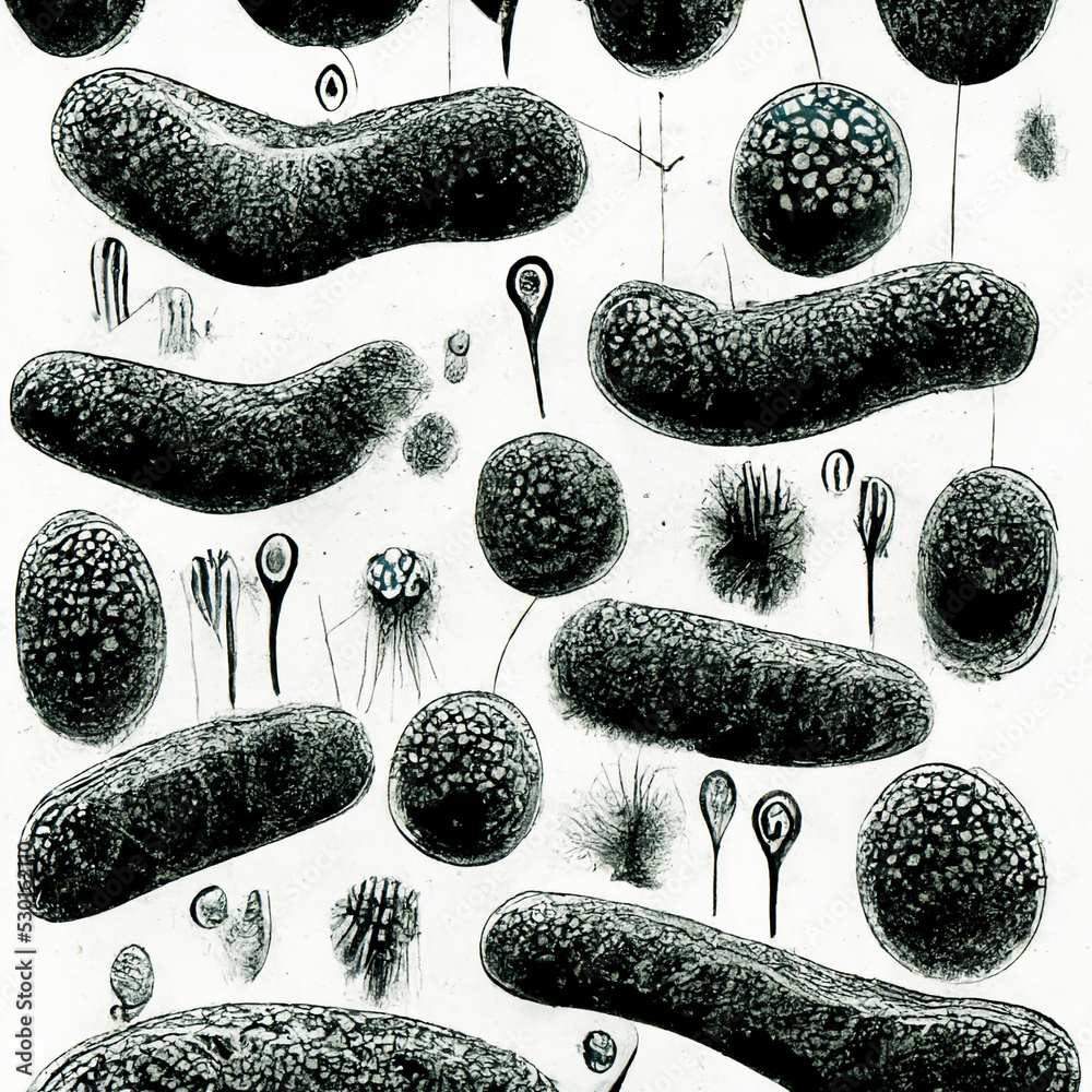 abstract bacteria drawing Stock Illustration | Adobe Stock