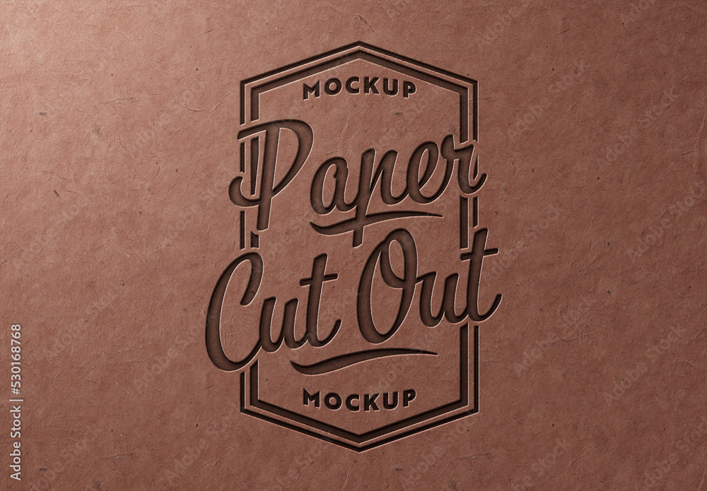 Paper Cutout Text Effect Mockup Stock Template | Adobe Stock