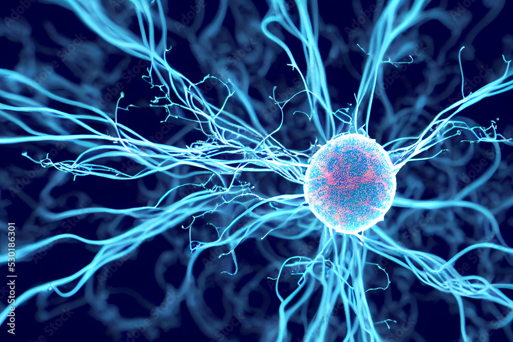 Synapse and Neuron cells sending electrical chemical signals Stock ...