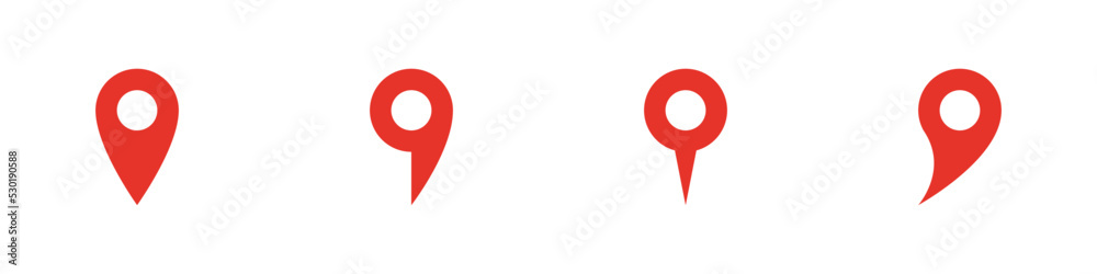 Conjunto de iconos de ubicación. Concepto de localización, destino o ...