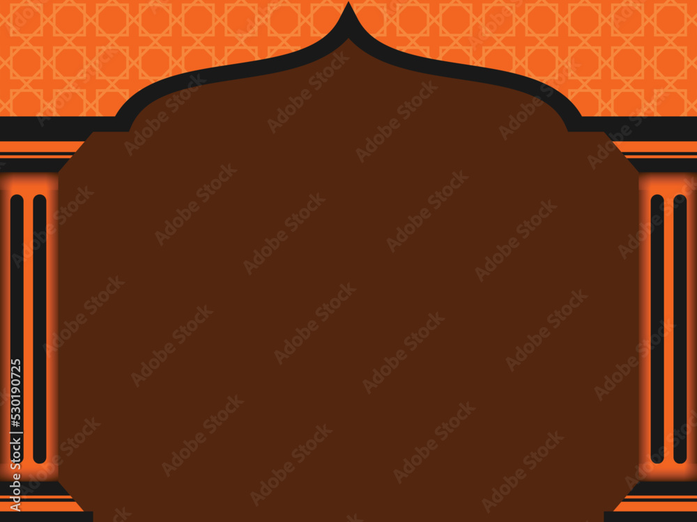 islamic background with columns and elements Stock Vector | Adobe Stock