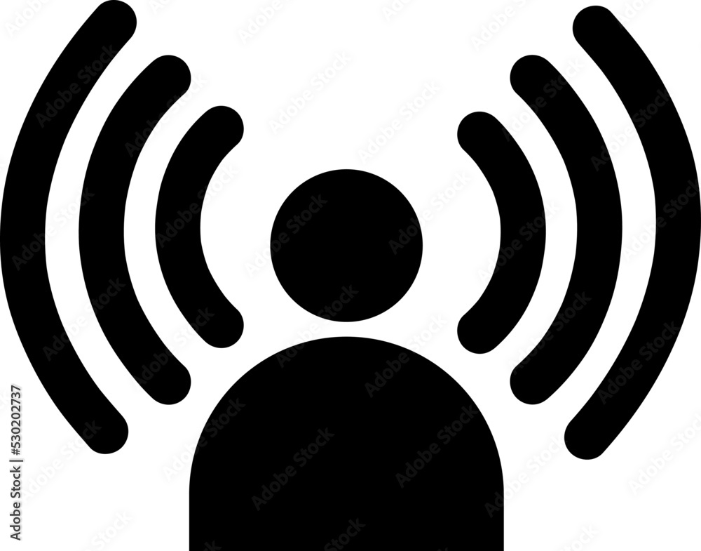 Vector icon of people talking. Flat icon symbol of someone ...