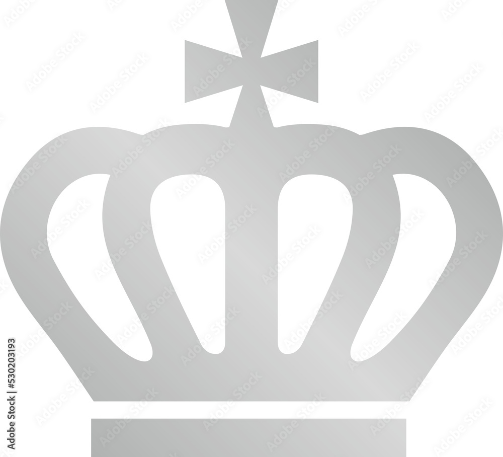 Silver crown icon (png) Stock Illustration | Adobe Stock