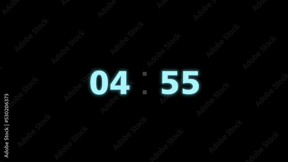 5 Minute Clock countdown animation Timer Countdown. Countdown 5 minutes ...