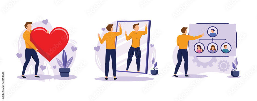 Personality trait abstract. Self-concept, self-esteem and organization ...