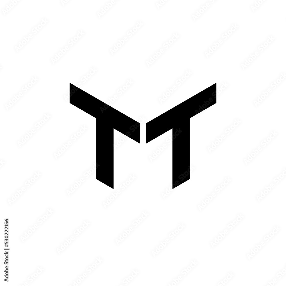 TT letter logo design with white background in illustrator, cube logo ...